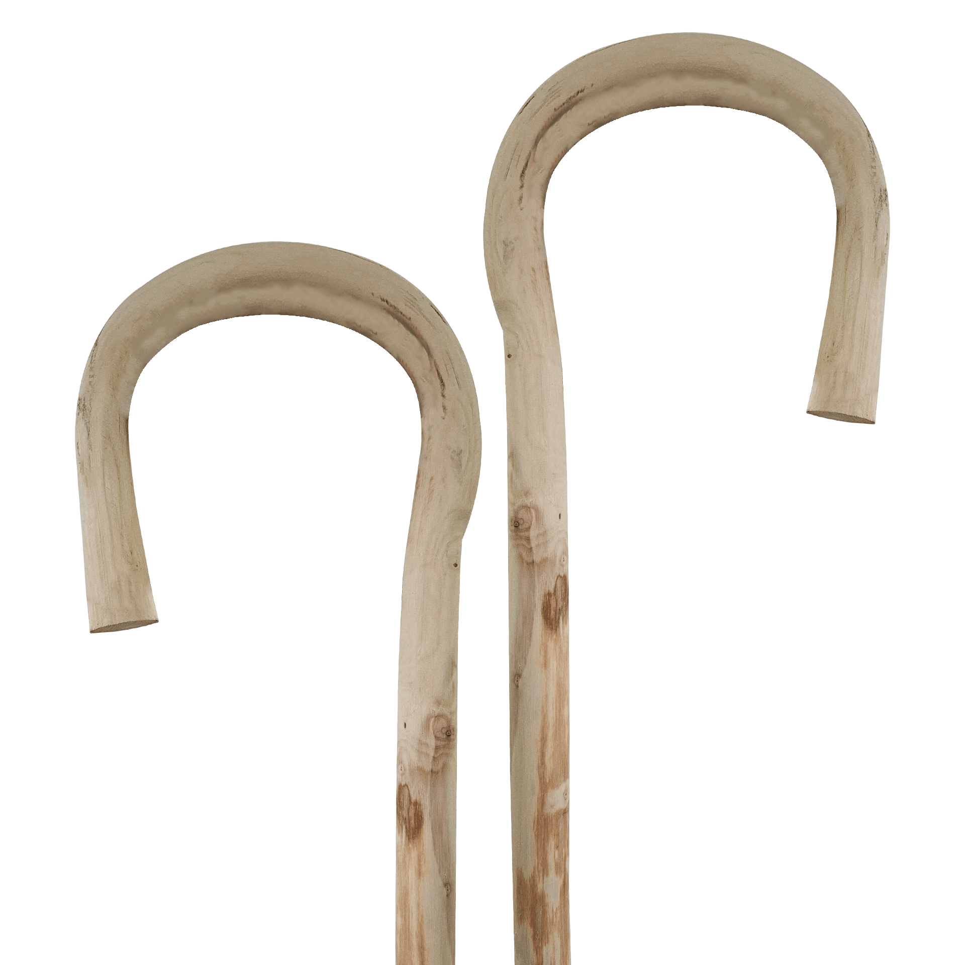Ash Wood Crook Walking Stick - Κουδούνια